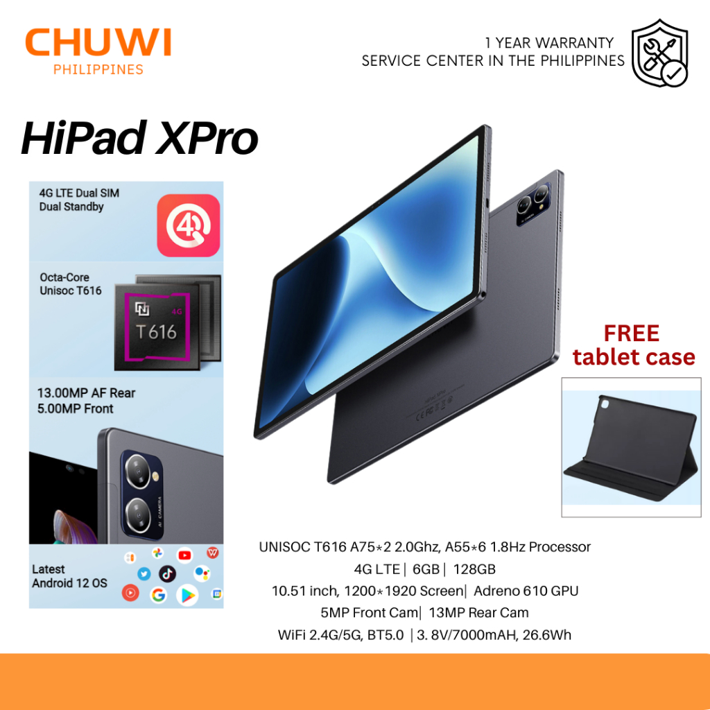Chuwi Hi-Pad Xpro 4G LTE Tablet Unisoc T616 | Shopee Philippines