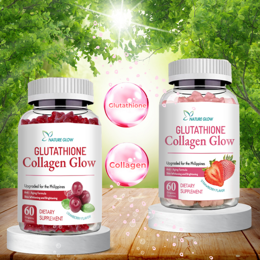 NATURE GLOW Glutathione Collagen Gummies Anti-Aging Whitening Skin ...