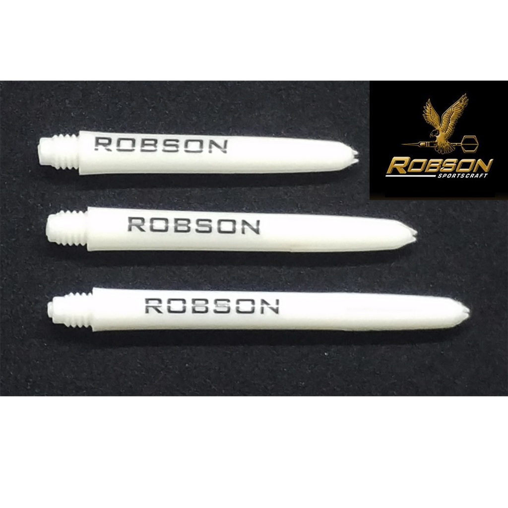 Robson Top Grip Plain White 35mm / 40mm / 47mm Nylon Dart Shaft set of ...
