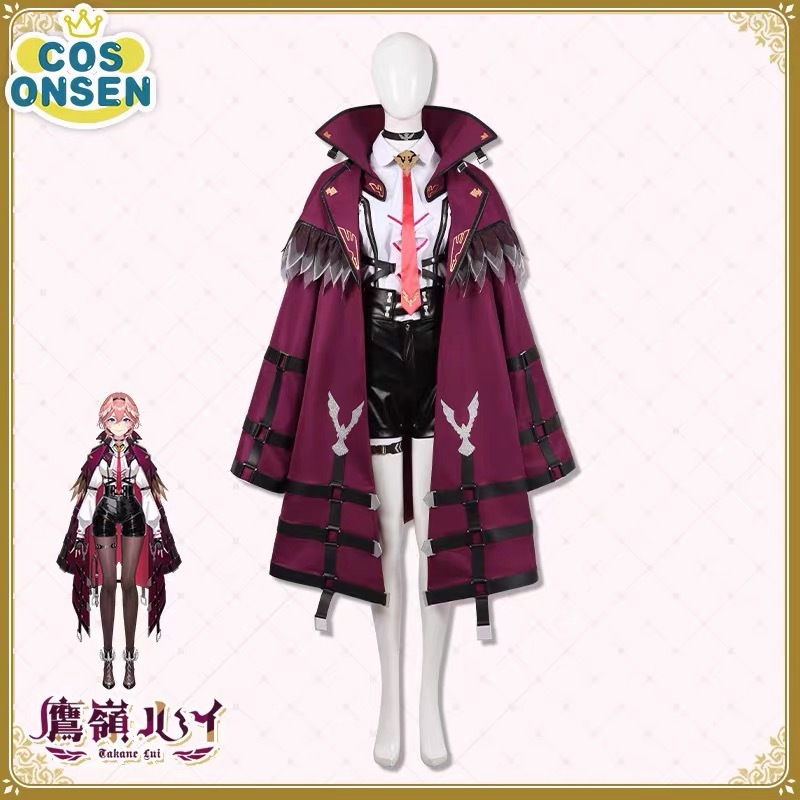 Anime Vtuber Hololive Takane Lui Cosplay Costume Lovely Combat Uniforms ...