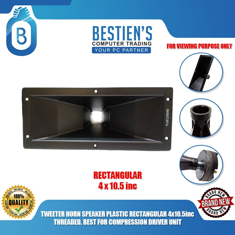 TWEETER HORN SPEAKER PLASTIC RECTANGULAR 4x10.5inc THREADED, BEST FOR ... TWEETER HORN SPEAKER PLASTIC RECTANGULAR 4x10.5inc THREADED, BEST FOR ...