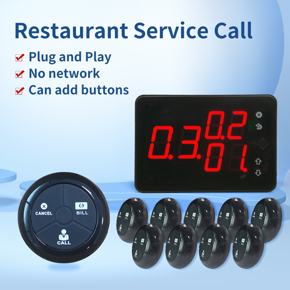 Waiter Calling Restaurant Service Call for Bar Cafe Customer 1 Host 10 ...
