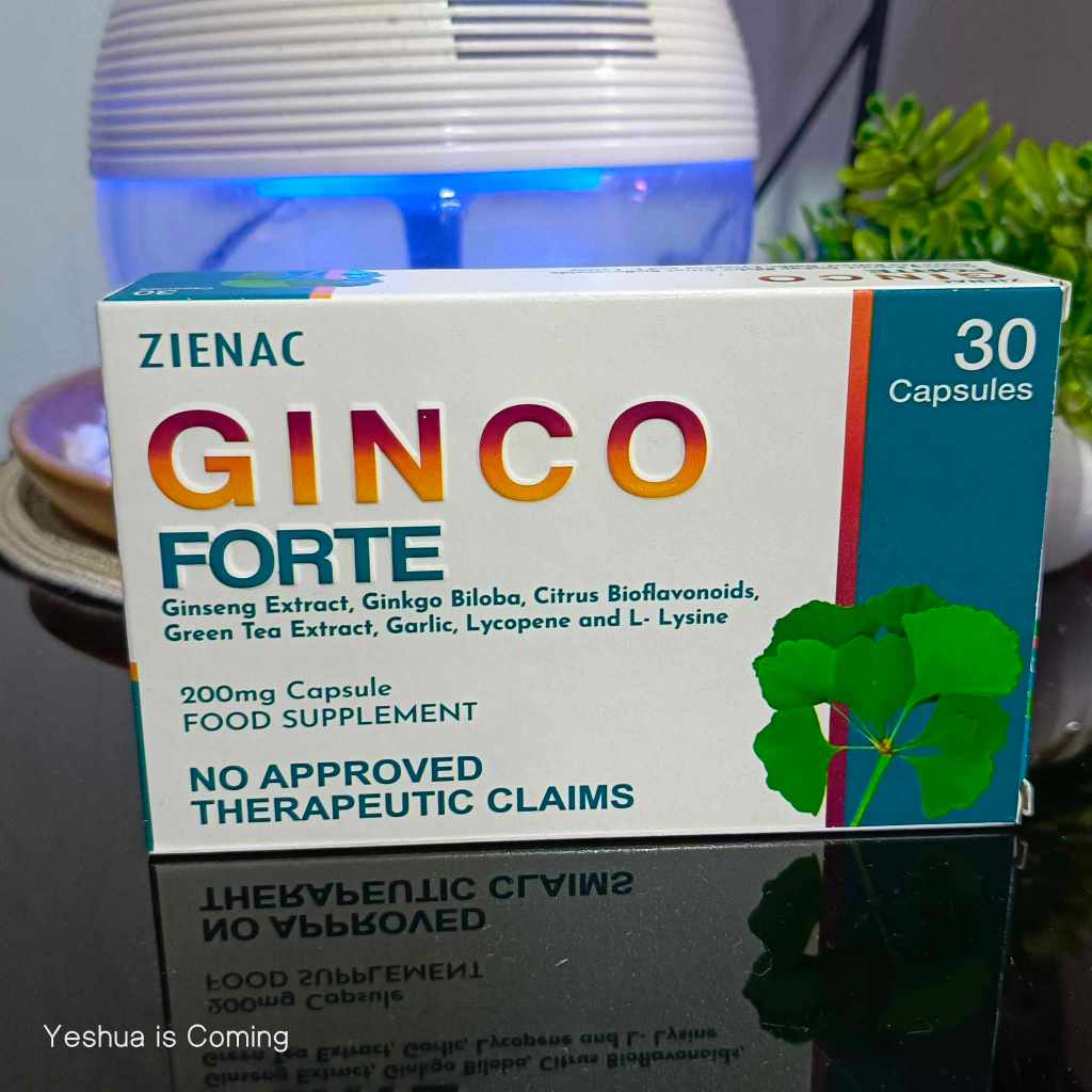 GINCO FORTE Ginseng Extract, Ginkgo Biloba for Improving Memory Energy Boost Blood Flow ...