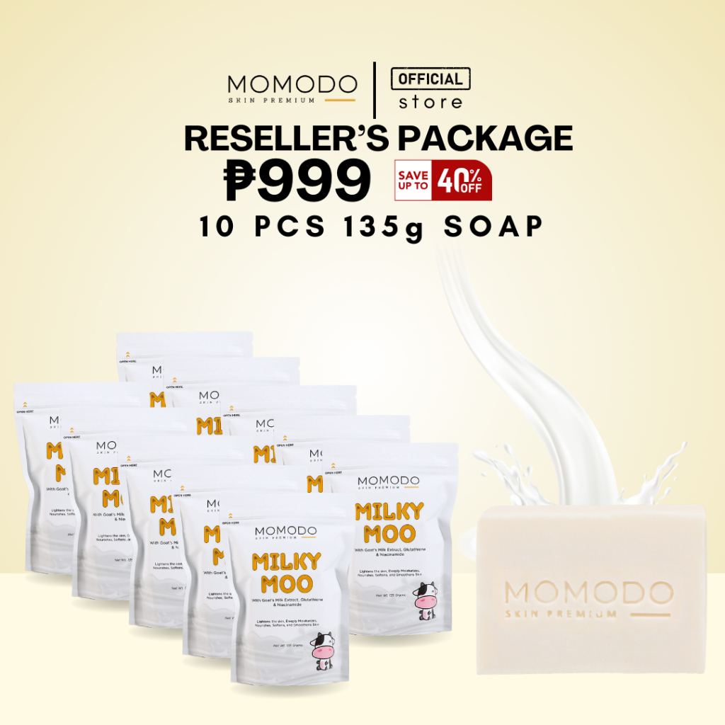 MOMODO RESELLER'S PACKAGE 10 pcs 135g Soap for Whitening Smoothening Skin Glutathione ...