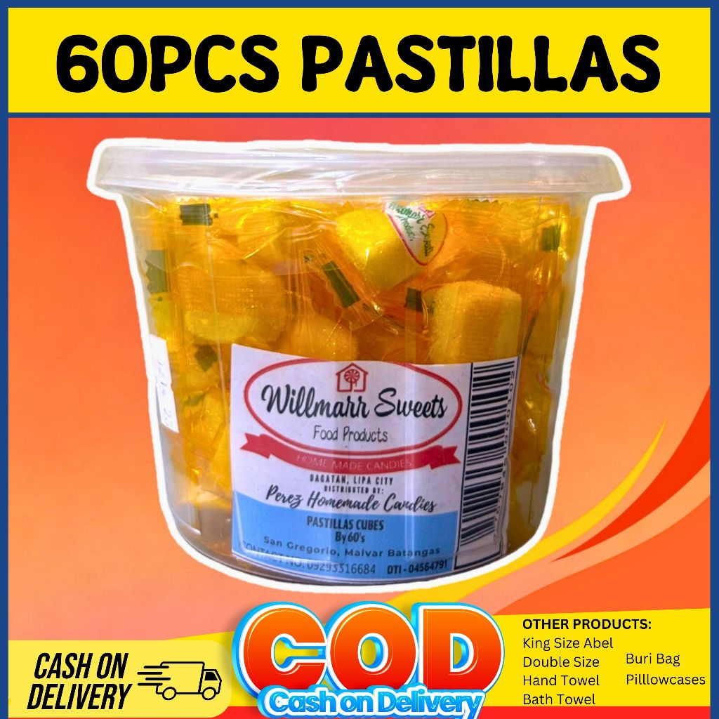 Pastillas in a tub 60pcs sweet snacks for kids baon for kids pasalubong ...