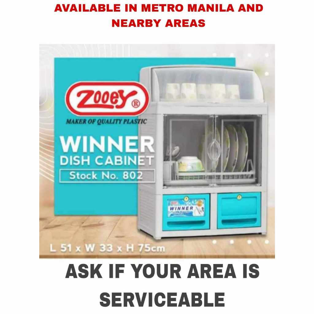 ZOOEY WINNER DISH CABINET (FREE DELIVERY within METRO MANILA ) | Shopee ...