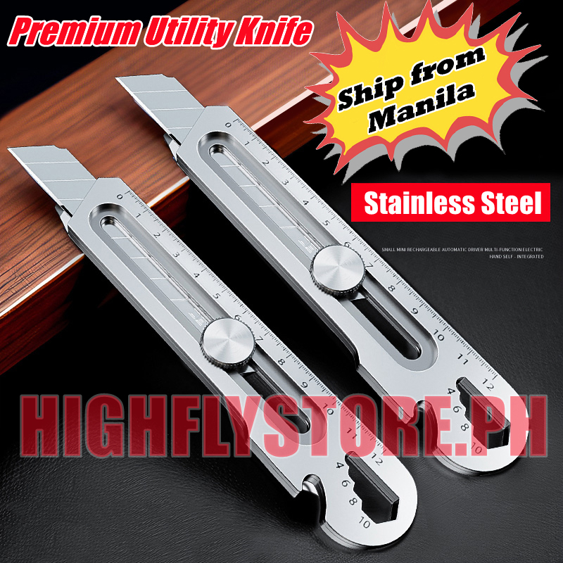 6 In 1 Heavy Duty 18cm Steel Multifunctional Utility Knife Retractable ...