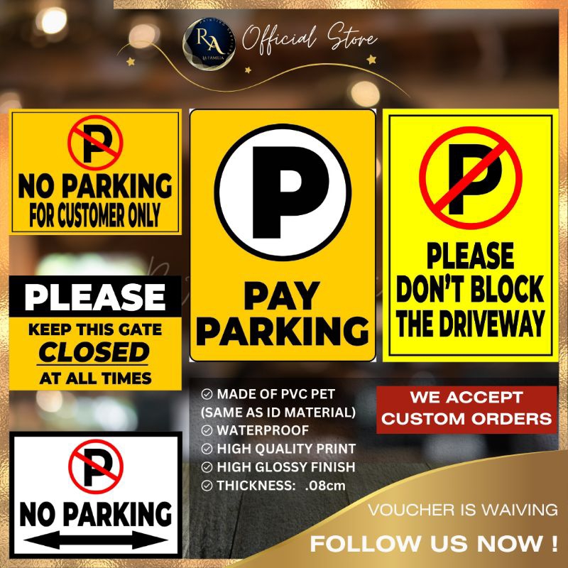 R.A PVC SIGNAGE. PLEASE DON'T BLOCK THE DRIVEWAY/DOORWAY/GATEWAY | PAY ...