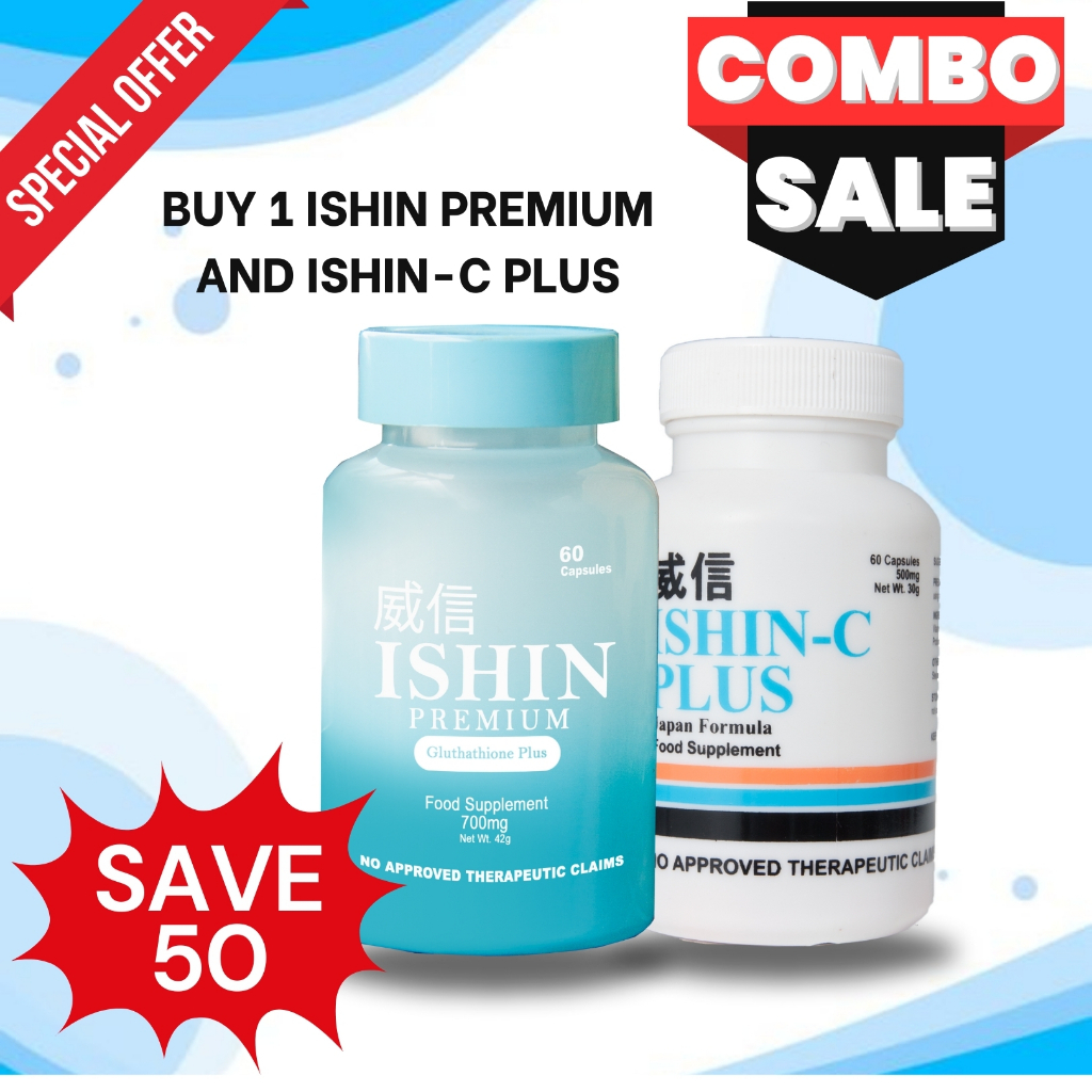 ISHIN PREMIUM GLUTATHIONE AND ISHIN-C PLUS COMBO DEAL - 60 CAPSULES ...