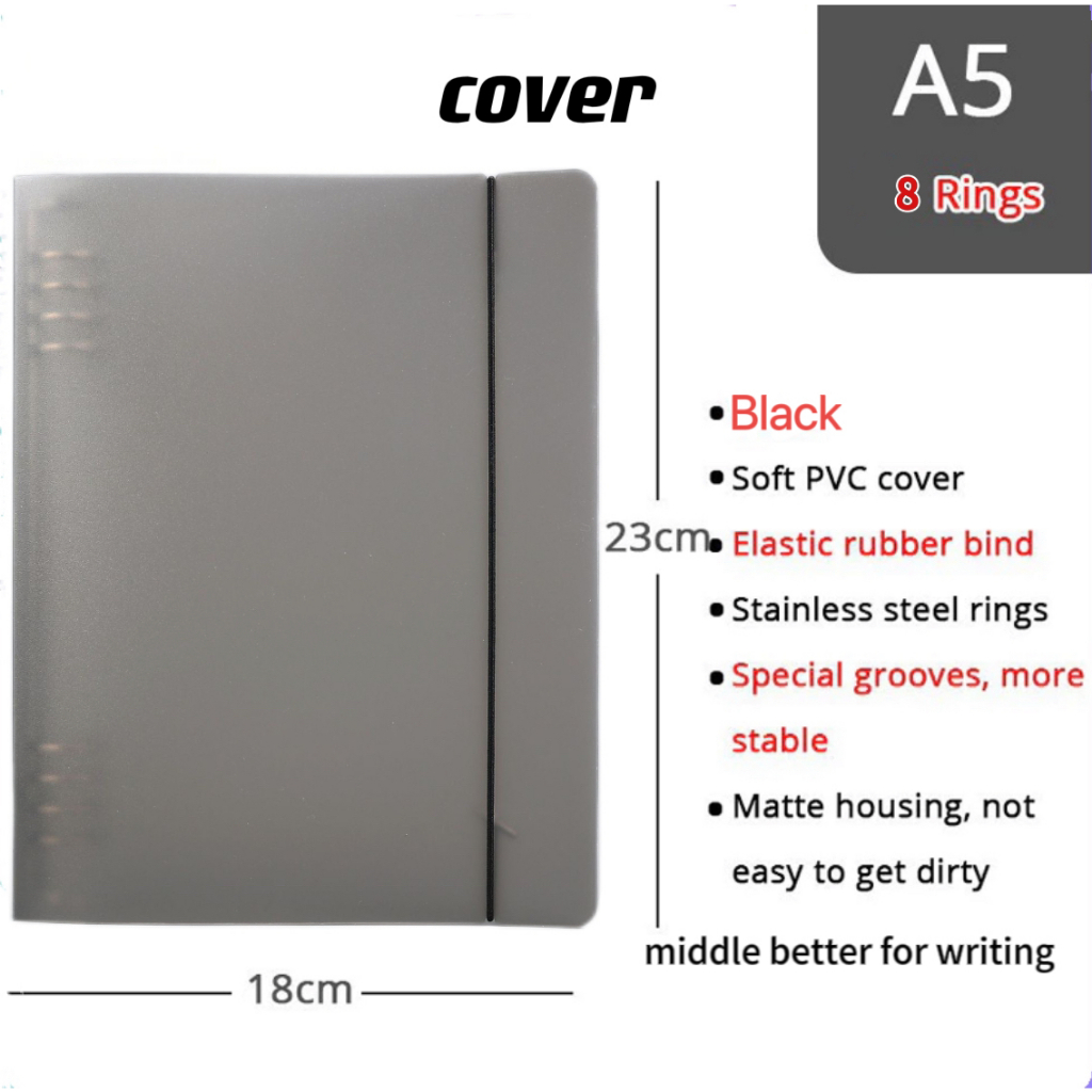 Binder Notebook Refillable Folder Book Document Test Paper Hole Binder ...
