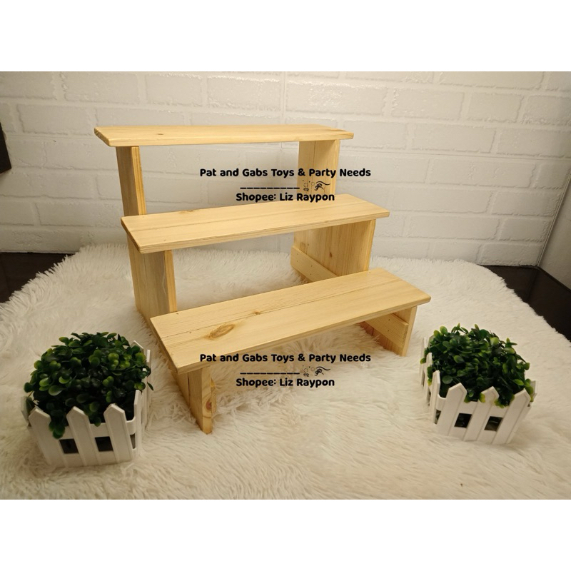 WOODEN BLEACHER/LADDER FOR CANDY DESSERT DISPLAY/MULTIPURPOSE | Shopee ...