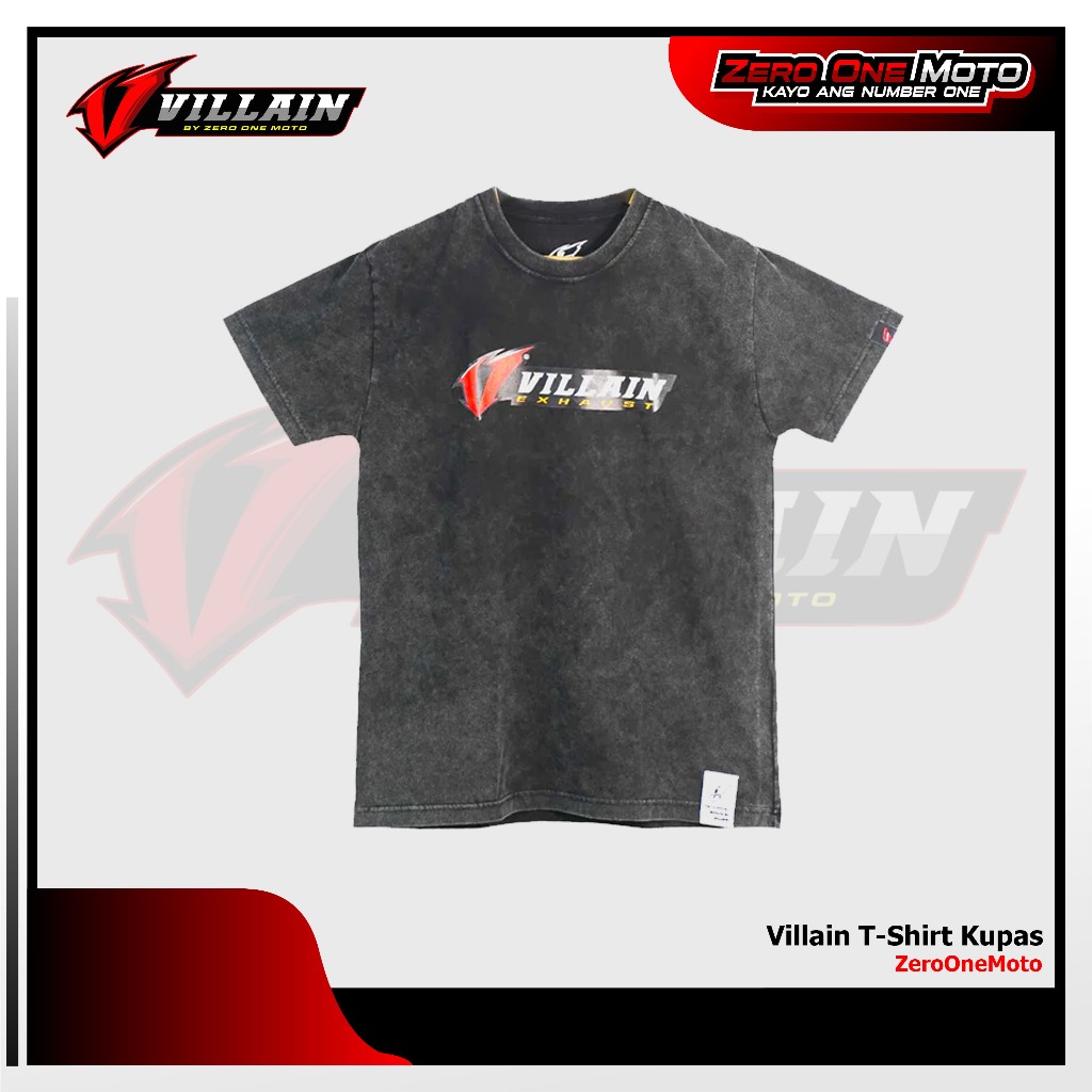 Z1 Villain T-Shirt Kupas "Acid Wash" V3 With Free Sticker | Shopee ...