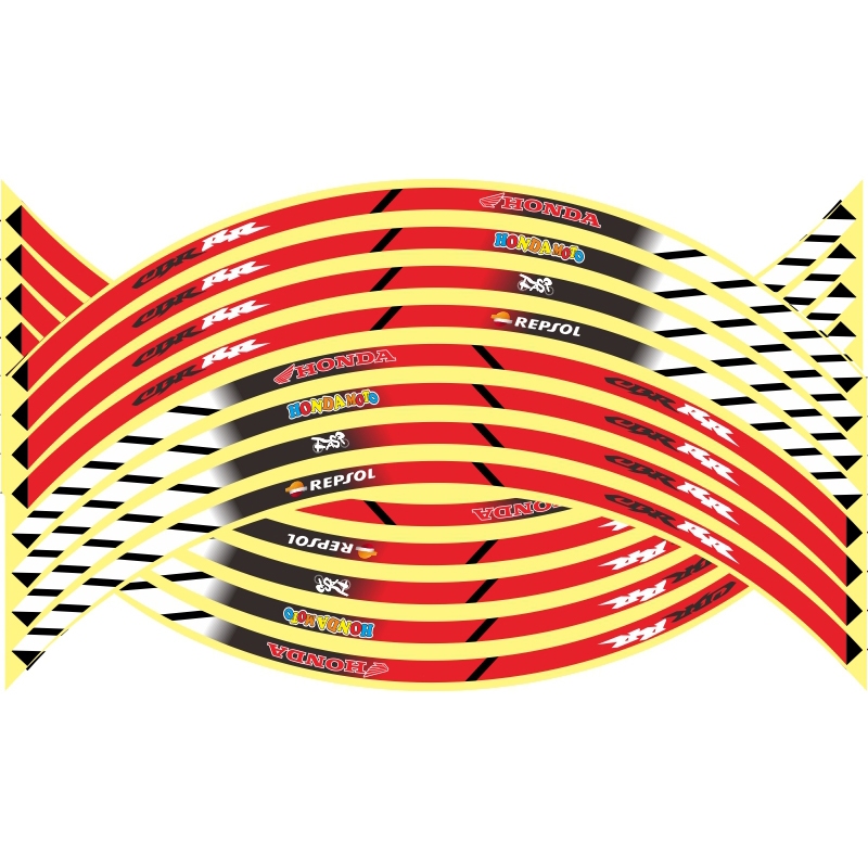 17inch 18 inch mags sticker for motorcycle wheel rim reflective decals ...