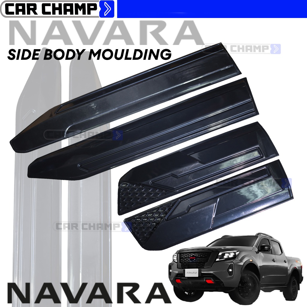 Nissan Navara 2021 to 2024 OEM Side Body Cladding Black 2022 2023 ...
