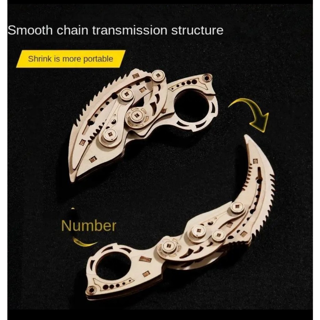 Wooden dynamic mechanical hummingbird 3D puzzle, assembled by hand ...