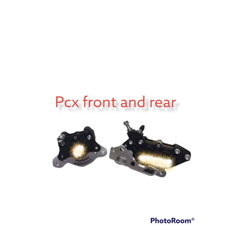 4 pot Brake caliper pcx front and rear with bracket | Shopee Philippines