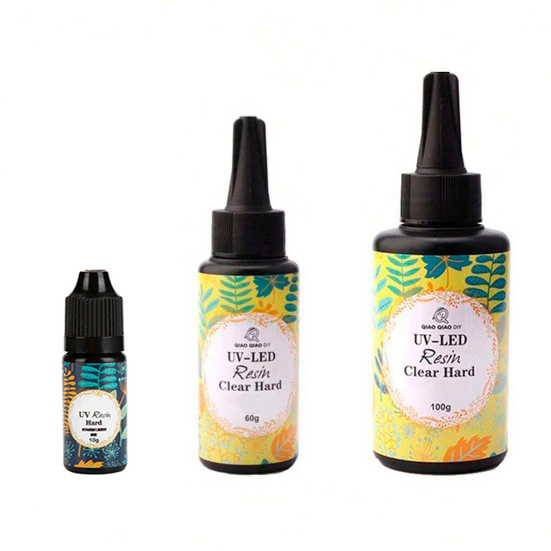 UV Resin Glue (Hard Type) Crystal Clear Ultraviolet Curing Epoxy Resin Jewelry Making 10g, 60g ...