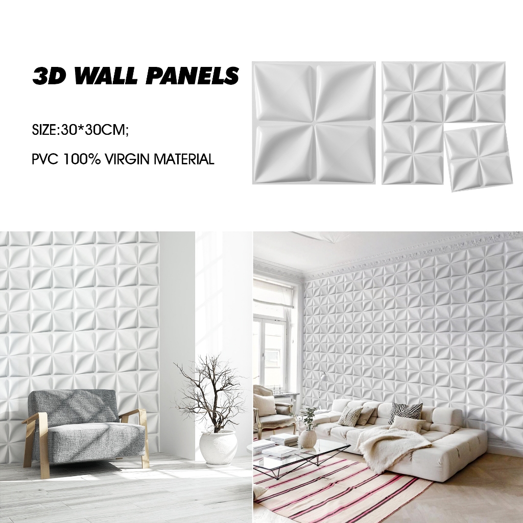 3D Wall Panel Pvc Vinyl Wood Design Wall Sticker Living Room Home ...