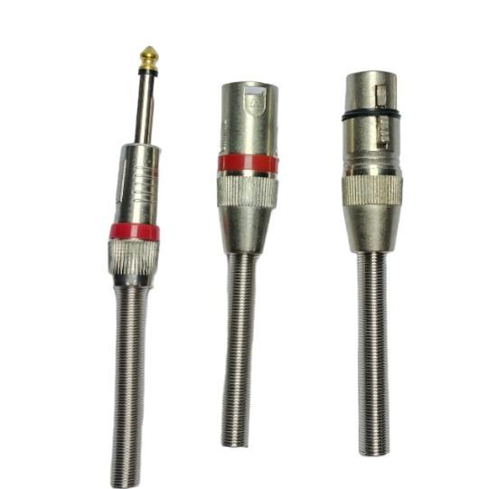 PL55 MONO PLUG XLR PLUG/MALE XLR JACK/FEMALE WITH LONG SPRING PROTECTOR ...