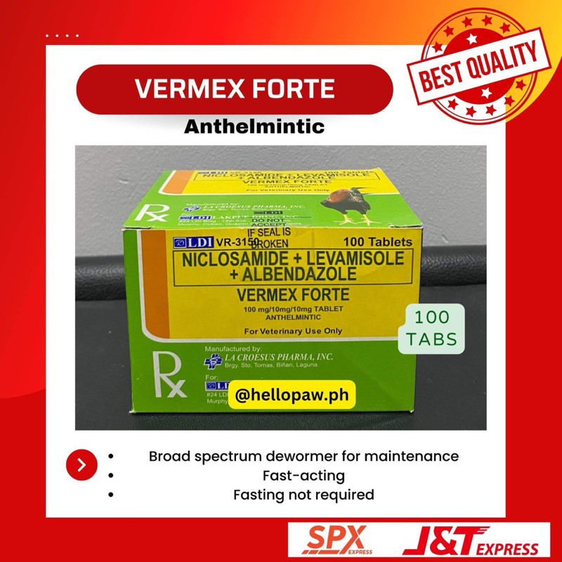 Vermex Forte 100 Tablets (ACTUAL PHOTO) | Shopee Philippines