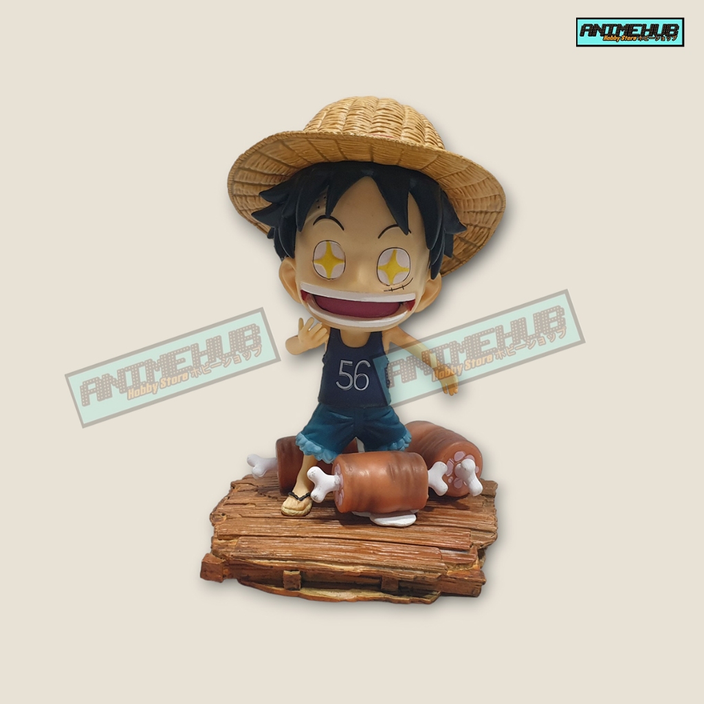One Piece Luffy Drooling Emoticon PVC Statue GK ES Knock Off | Shopee ...