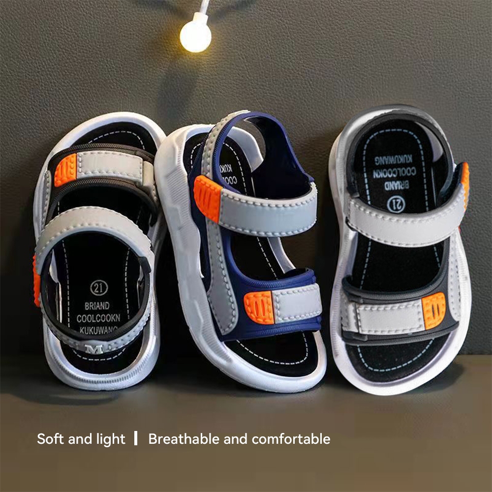 WD【COD】 Anti-slip Kids Sandals magic stickers shoes kids shoes boys ...