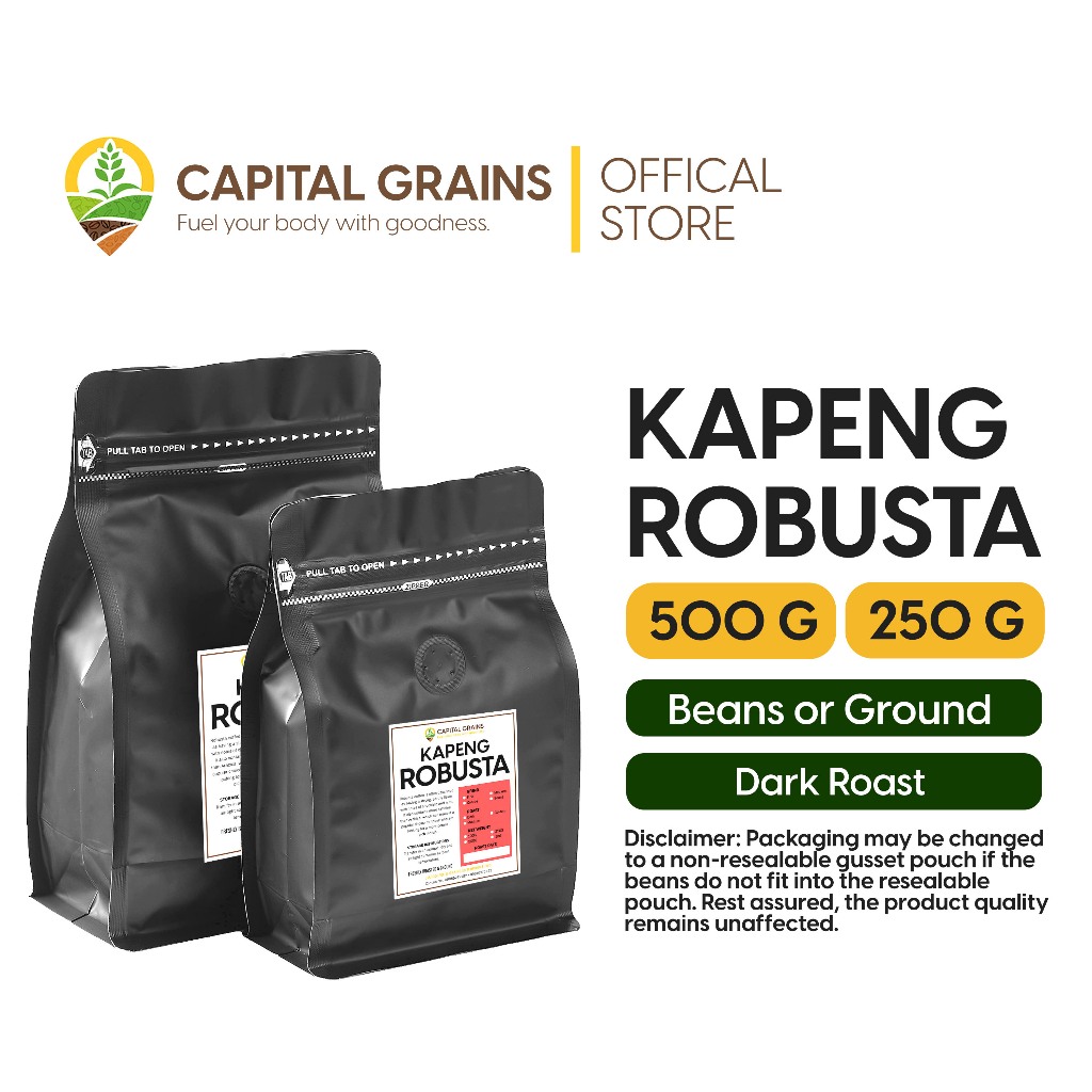 [CG] Kapeng Robusta Coffee in Resealable Pouch Beans or Ground (500g ...