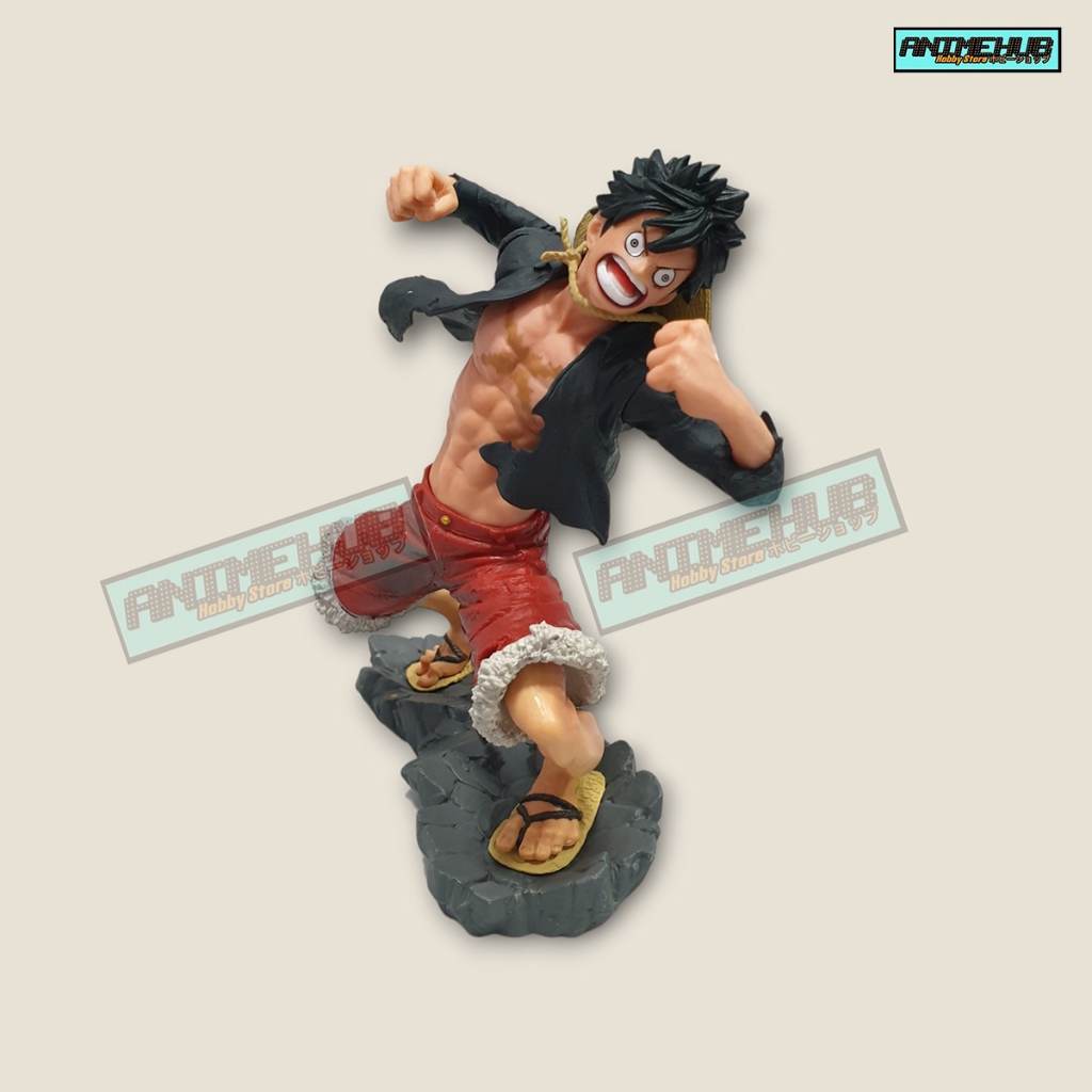 Banpresto Knock Off One Piece Sculpture Big Luffy Memorial Log | Shopee ...