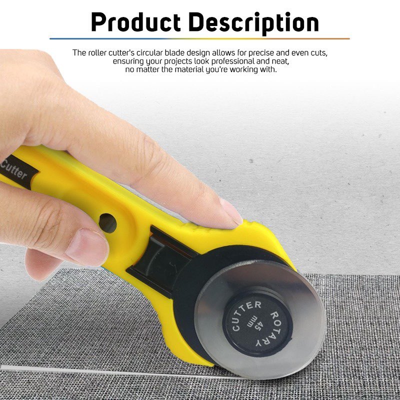 45mm Circular Cut Blade Patchwork Fabric Leather Craft Roller Cutter ...