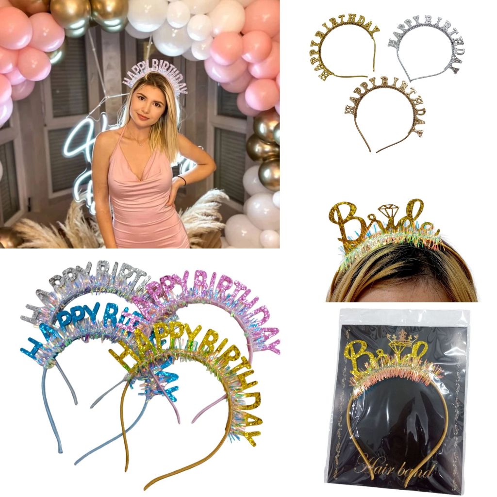 (Happy Bird) HBD and Bride Headband party decor partyneeds party ...