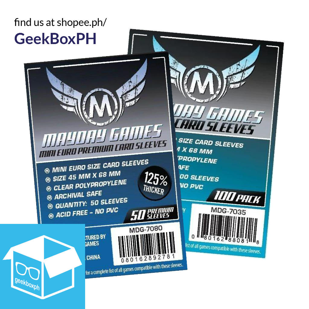 45x68mm Mini Euro Card Sleeves - Standard/Premium - Mayday Sleeves ...