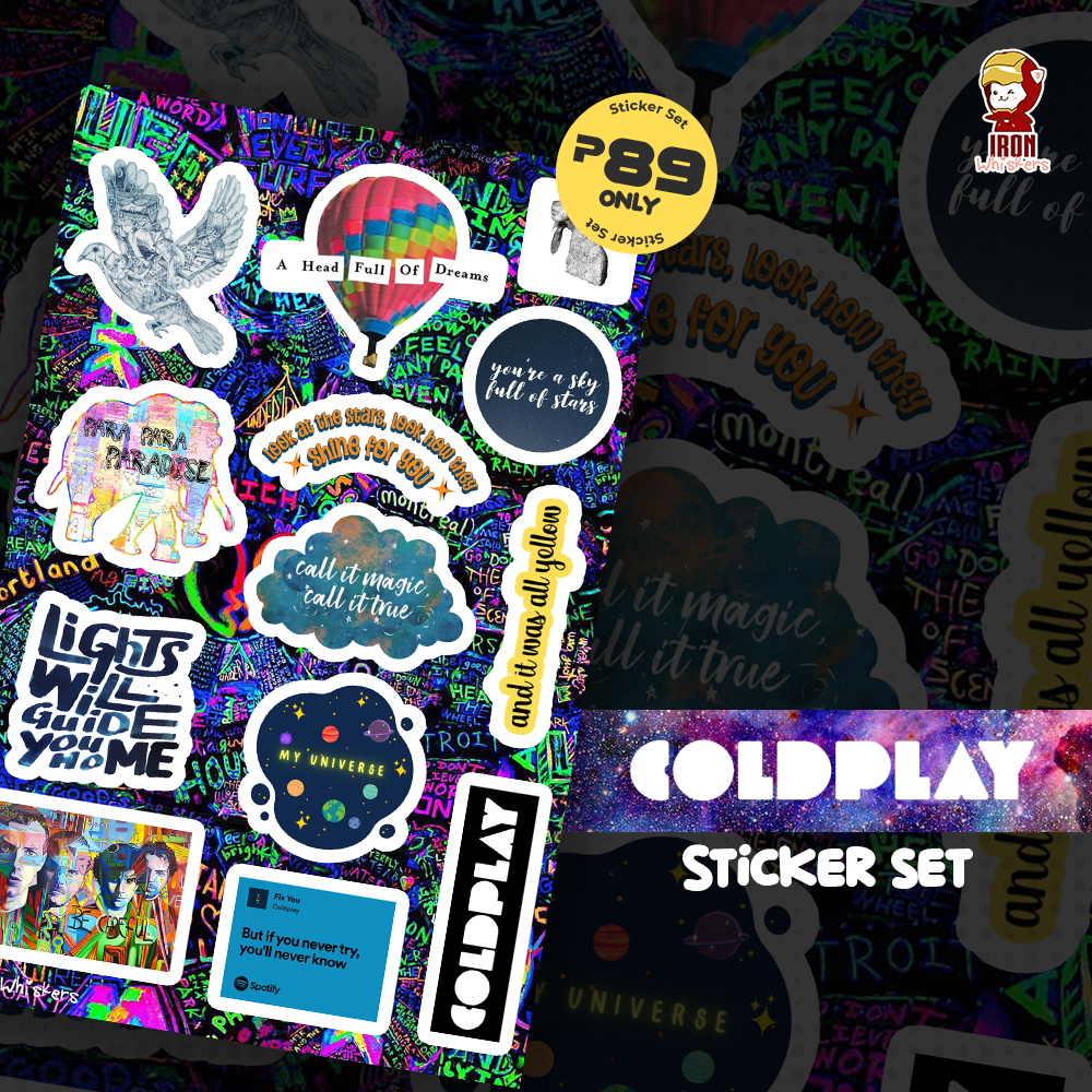 Coldplay | Holographic Rainbow Vinyl Stickers | Shopee Philippines