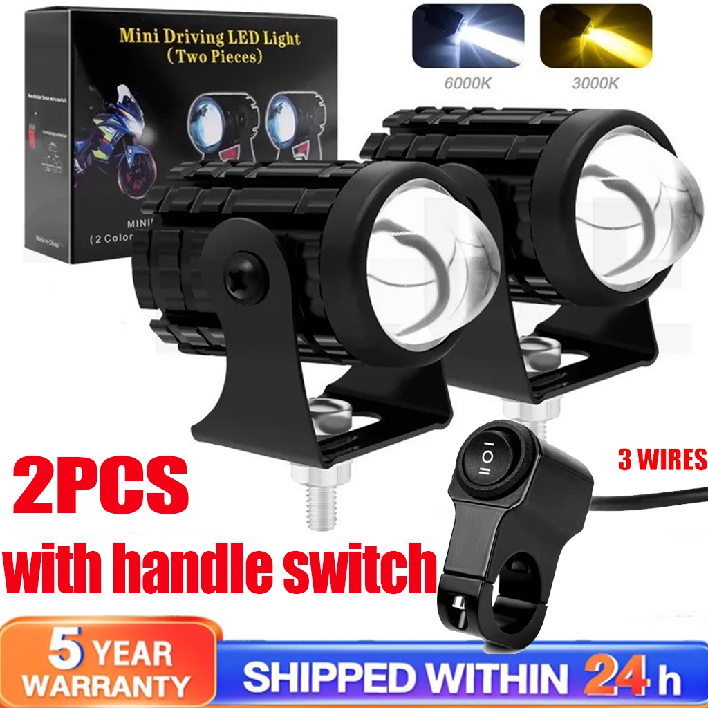 Mini driving light spot light waterproof hi&low for motorcycle Motorcycle Headlight LED Bulbs H6 ...