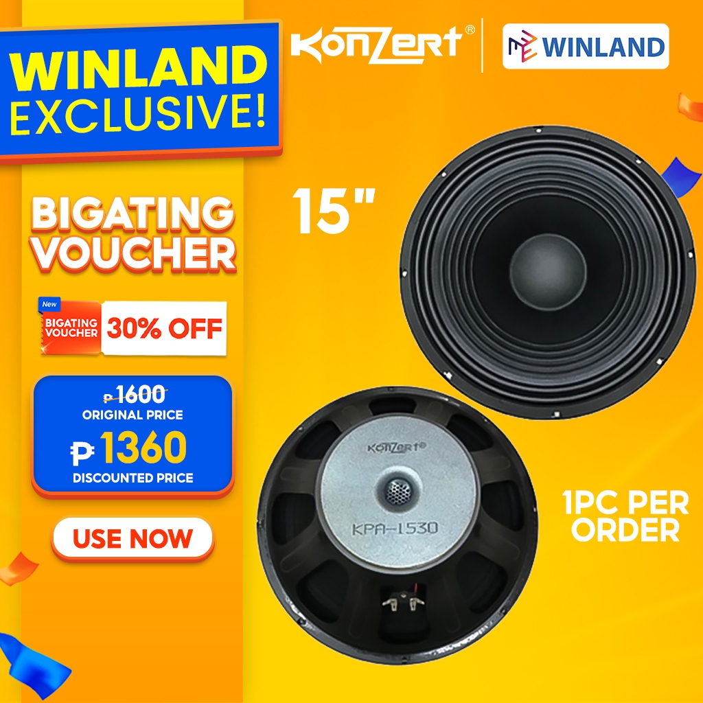 Konzert by Winland 15inch Professional Instrumental Speaker Audio PA ...
