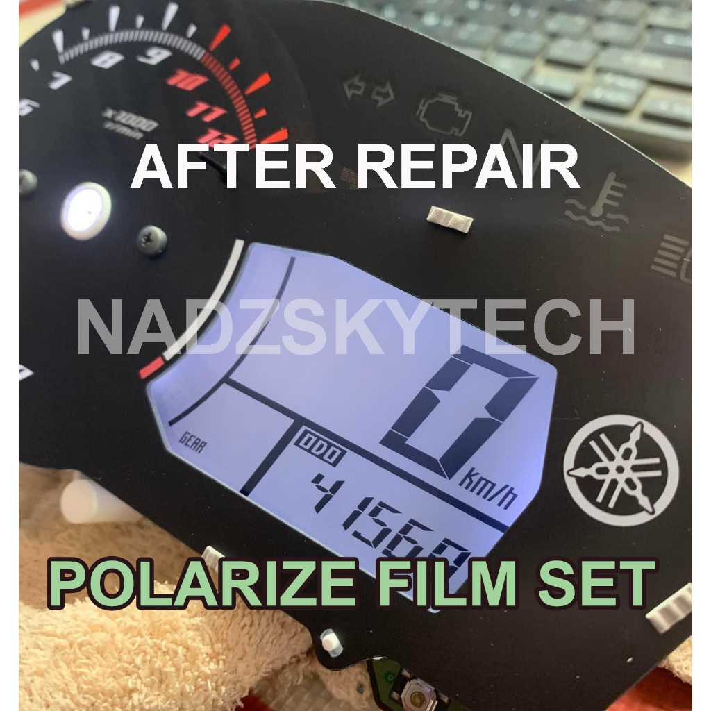 YAMAHA SNIPER VERSION 1 SET POLARIZE FILM BOTTOM AND FRONT DIY REPAIR ...