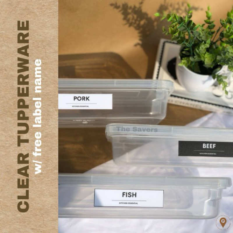 CLEAR TUPPERWARE| FOOD STORAGE| FOOD KEEPER| FRIDGE ORGANIZER | Shopee ...