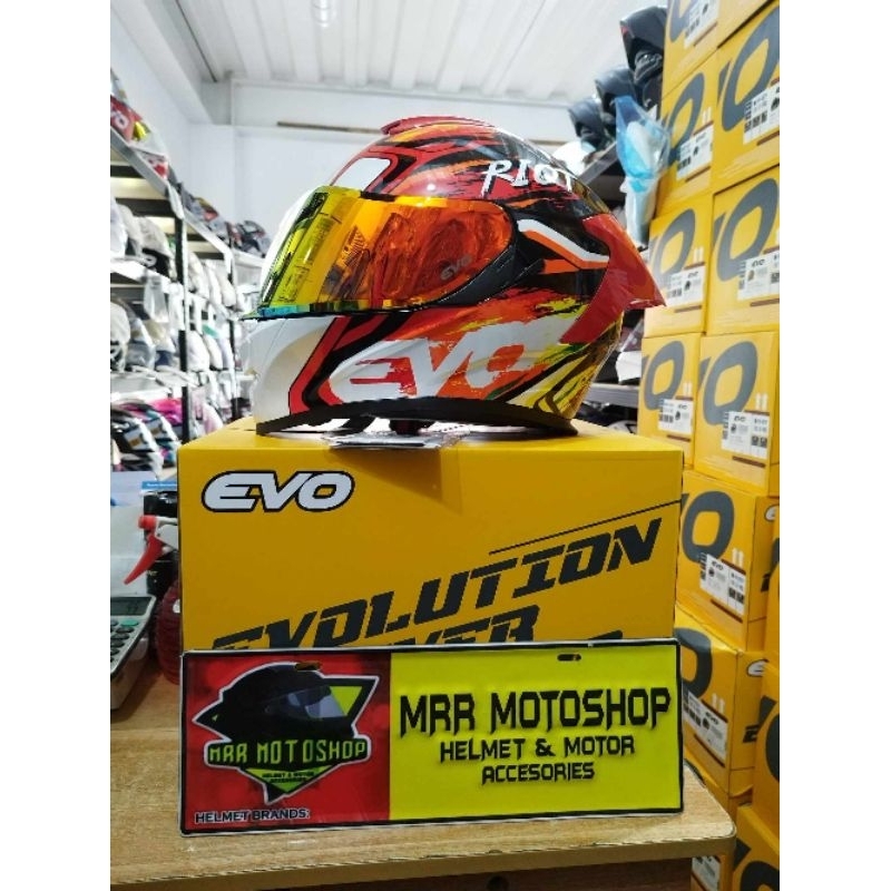 evo gt pro riot red fulface helmet | Shopee Philippines
