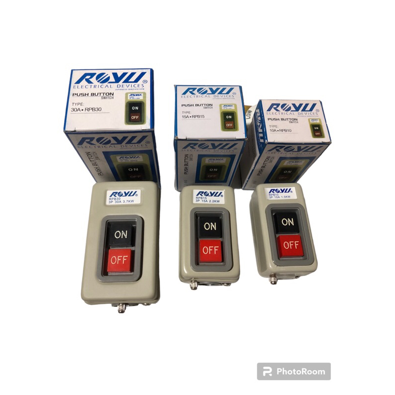 ROYU POWER PUSH BUTTON 250V 10AMP. 15AMP. 30AMP. | Shopee Philippines