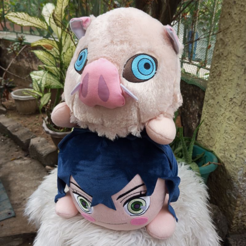 DEMON SLAYER Inosuke JUMBO Nesoberi Stuffed Toy Set | Shopee Philippines