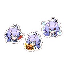 3pc/order Honkai Star Rail Bailu Emoji Waterproof Sticker Matte/Glossy ...