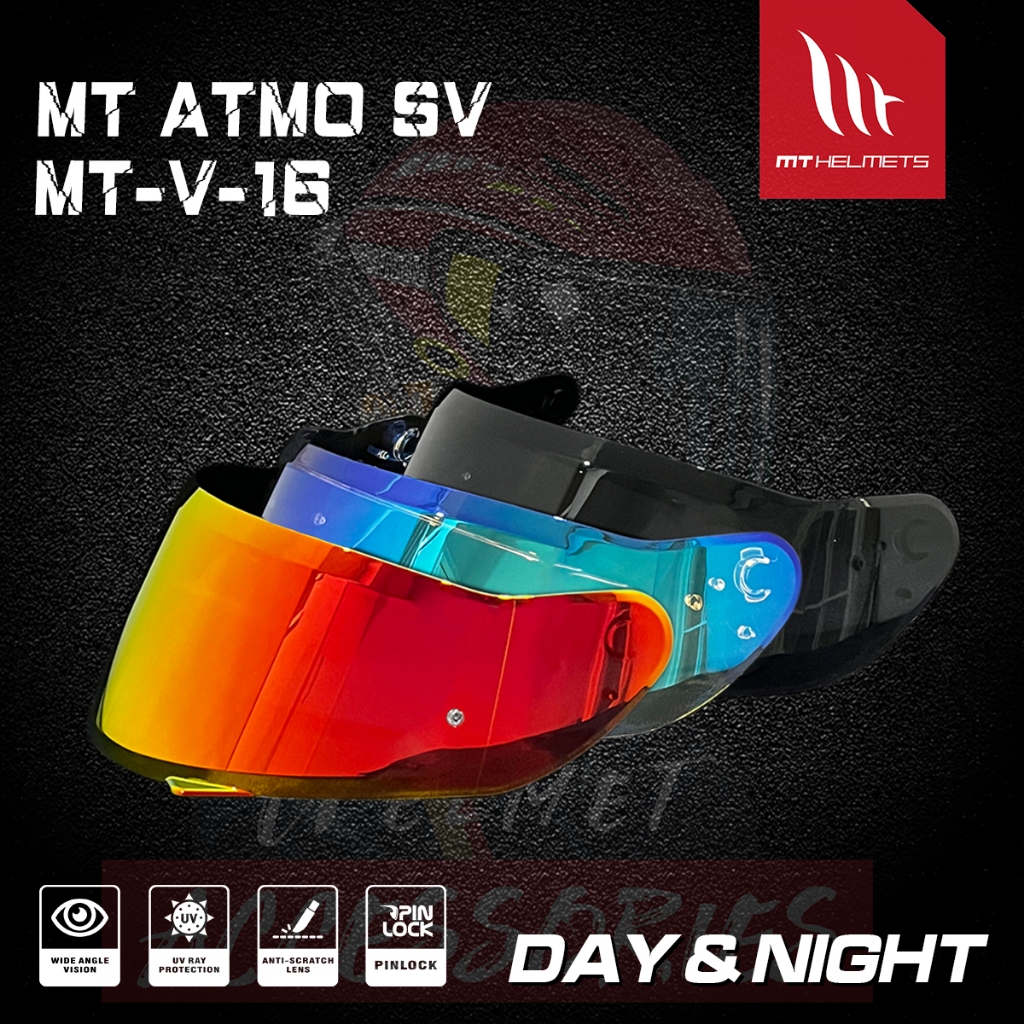 MT Helmet Lens MT ATOM SV Uncovered Helmet Lens MT-V-16 Lens Helmet ...