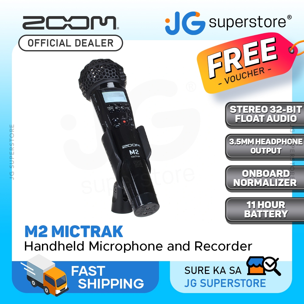 Zoom M2 MicTrak Handheld X/Y Microphone Audio Recorder w/ 32-bit Float ...