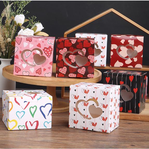 Qjoq.ph | 1pc Valentine Cookie Box square empty surprise lucky box gift ...