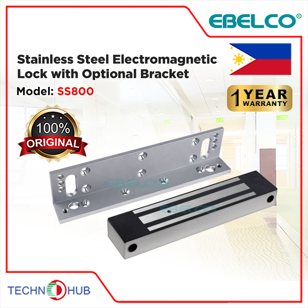 EBELCO Electromagnetic Lock Stainless Steel SS800 with Optional Bracket ...