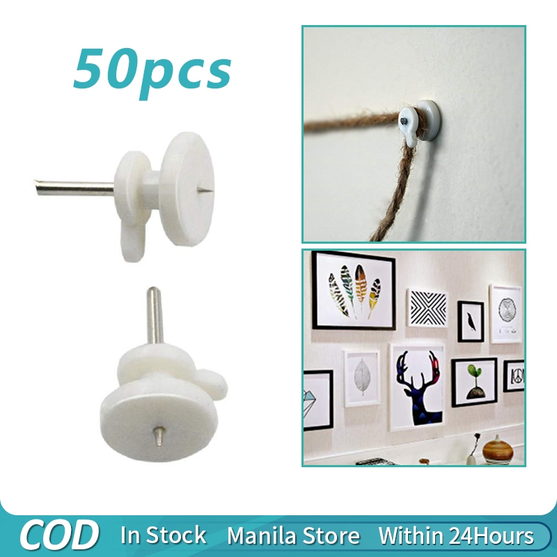 50 PCS Concrete Wall Hooks Invisible Hardware Hanging Hooks for Hanging ...