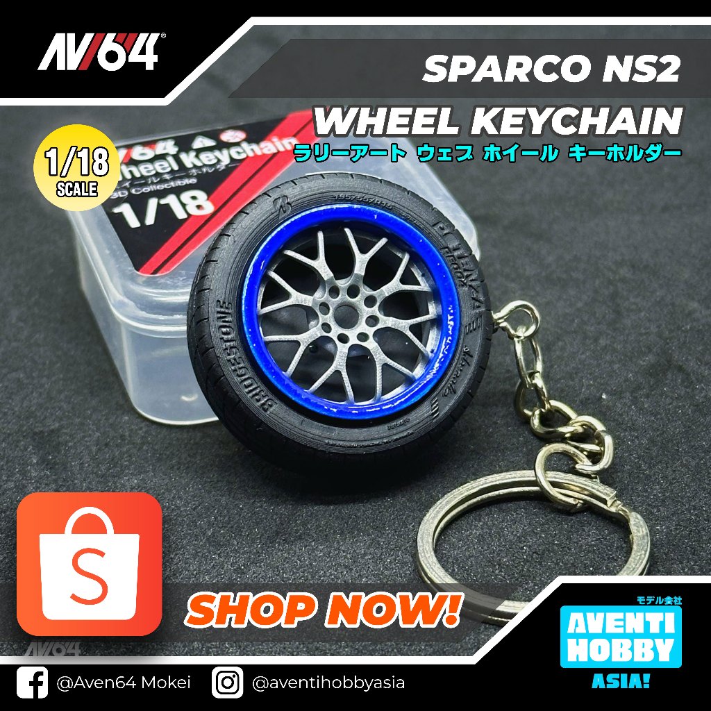 Aven64 Wheel Keychain SPARCO NS2 15inch wheel 【 STANDARD SERIES ...