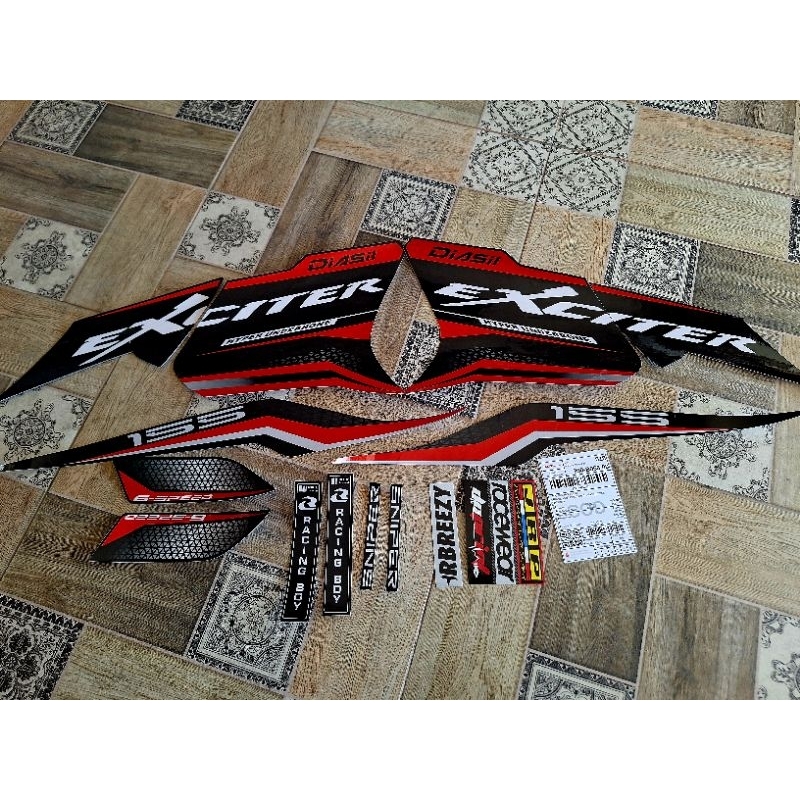 Sniper/Exciter 155 YAMAHA Decals Laminated GLOSSY MATERIALS high grade ...