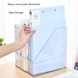 Desktop Office File Organizer Transparent Magazine Book Storage ...