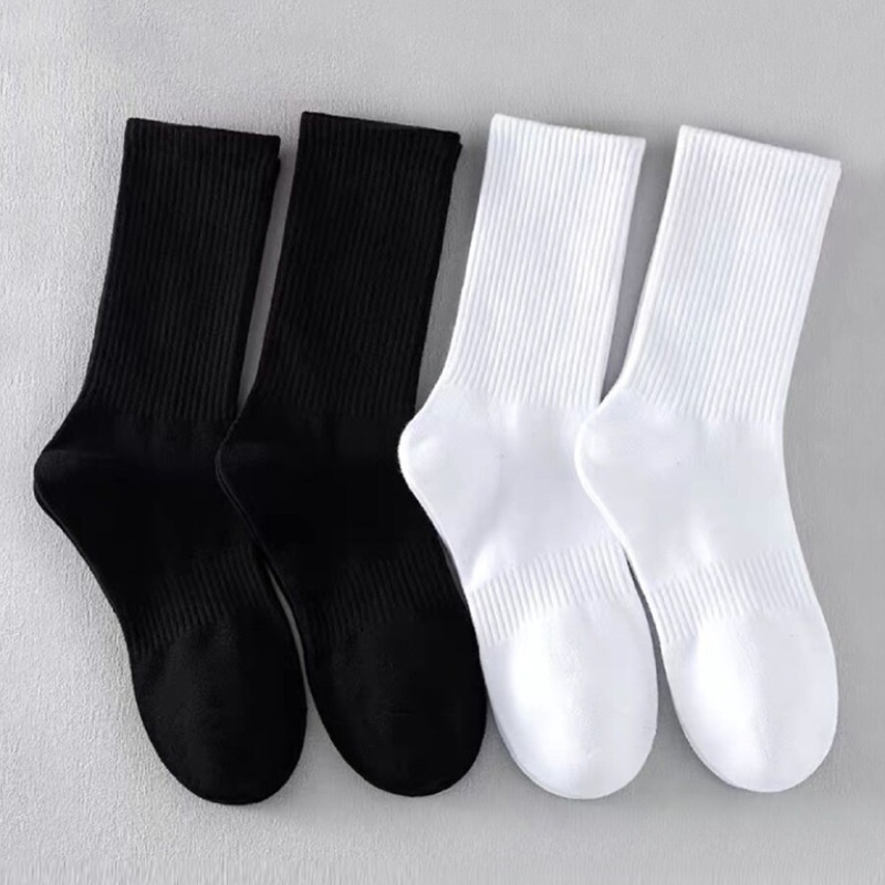 VeryMall 5 Pairs Plain Mid Socks High cut Crew High Socks for ...