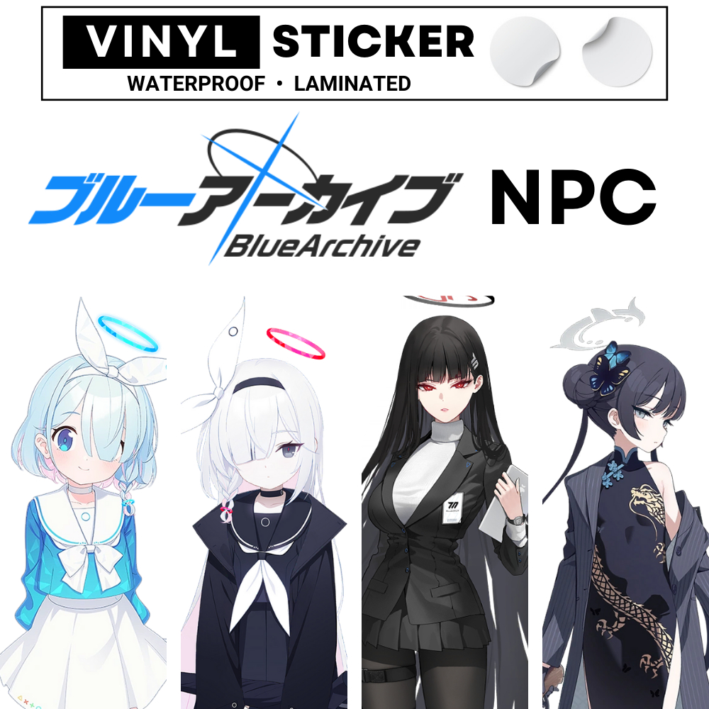 Waterproof VINYL STICKER — BLUE ARCHIVE NPCs Waterproof Sticker ...